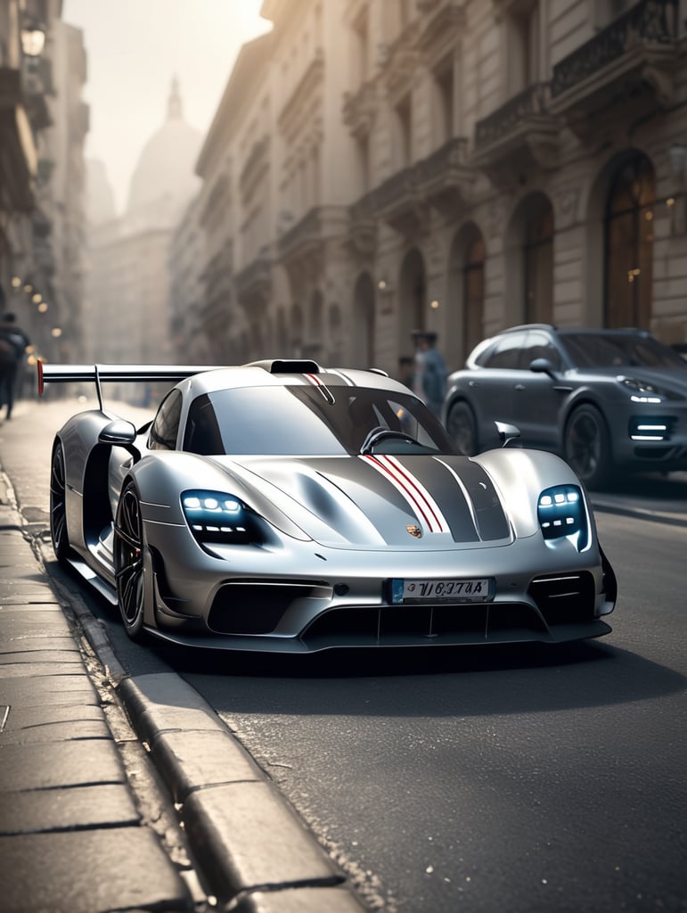 Premium Free ai Images | porsche hypercar realistic photoshoot on ...