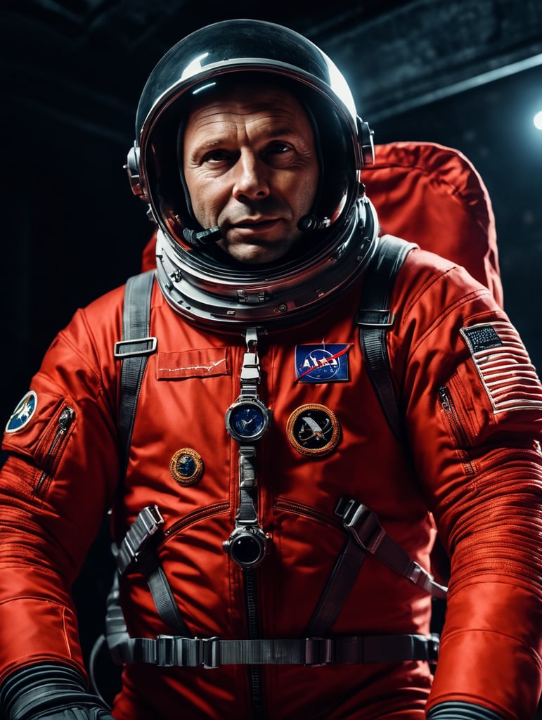 Premium Free ai Images | cosmonaut yuri alekseyevich gagarin in red ...
