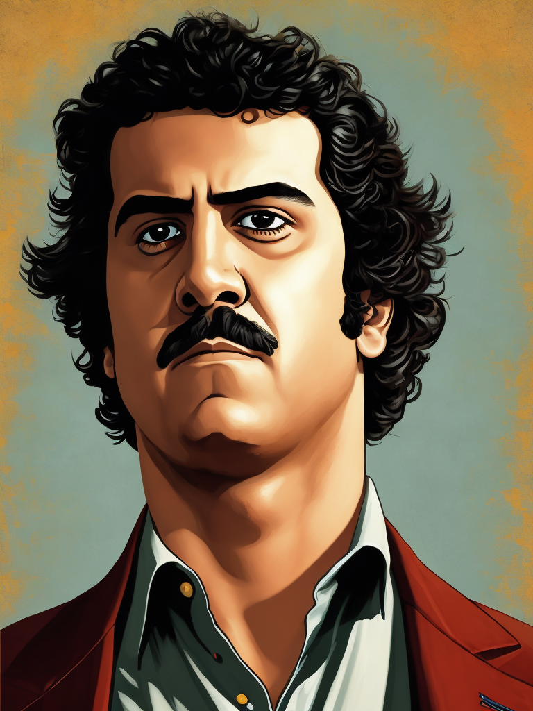 Premium Free ai Images | pablo escobar portrait comic mad magazine usa ...