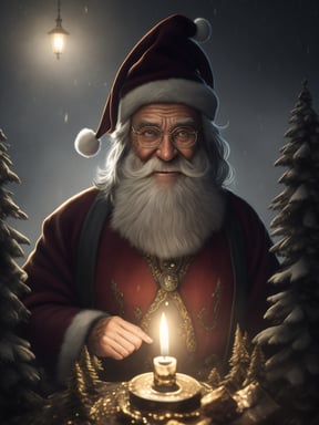 portrait of a black santa claus smiling - AI-generated images with ...