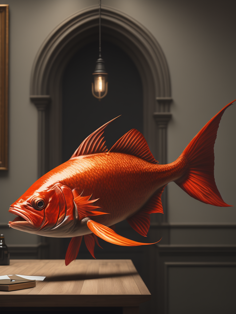 Premium Free ai Images | Hellfish in Rockwell's World