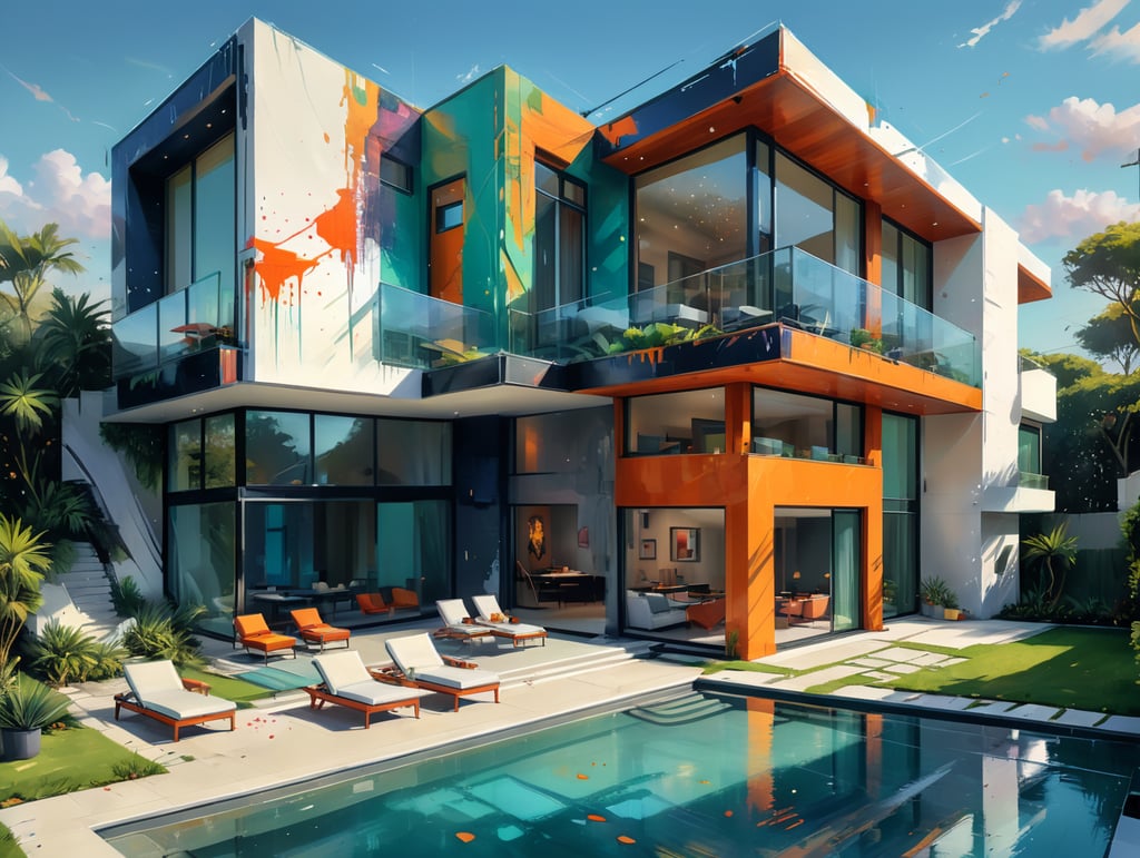 Premium Free ai Images | Contemporary Dream Home Design