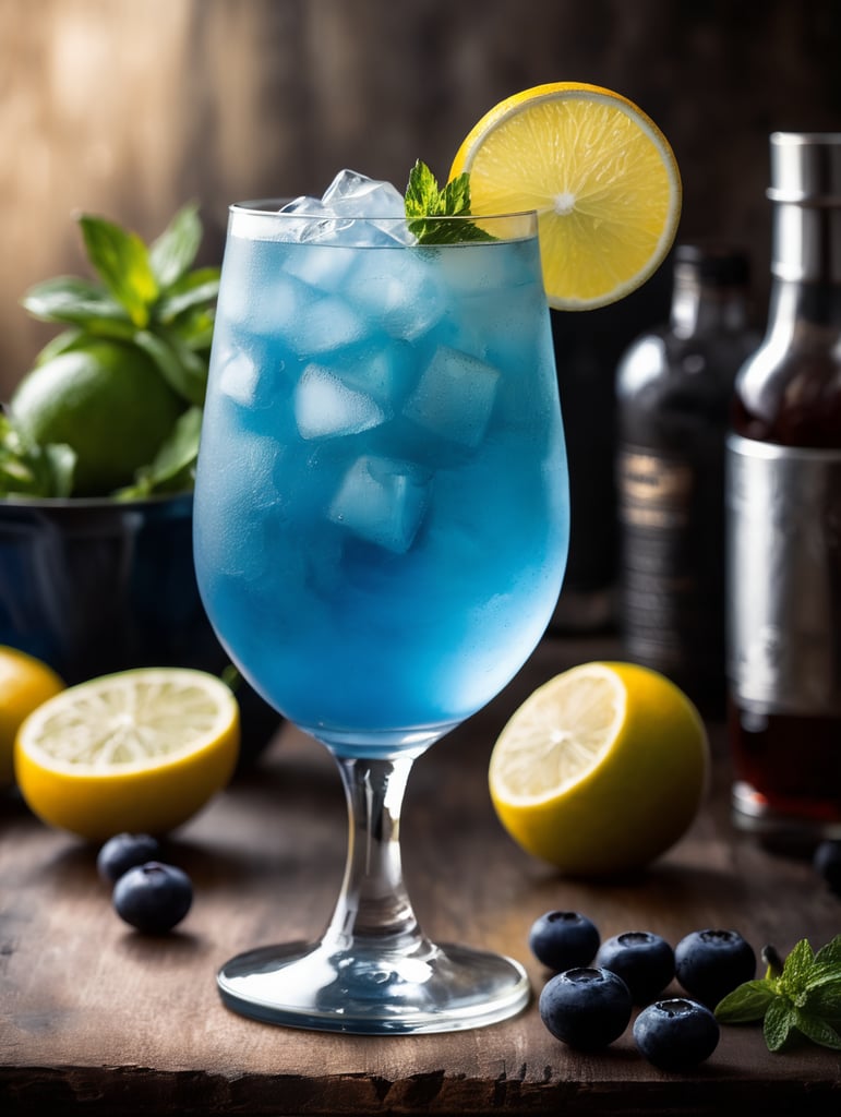 Premium Free ai Images | cocktail blue mist