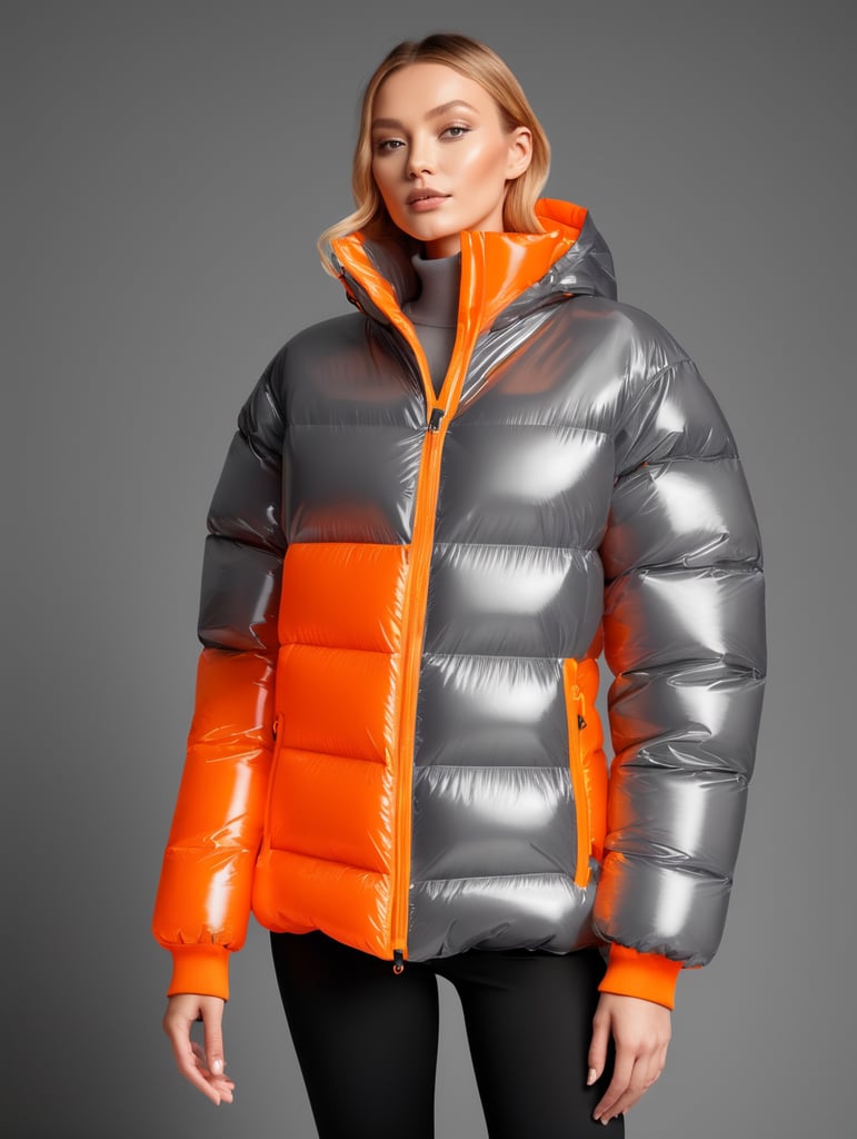 Premium Free ai Images | inflatable vibrant orange minimalist womens ...