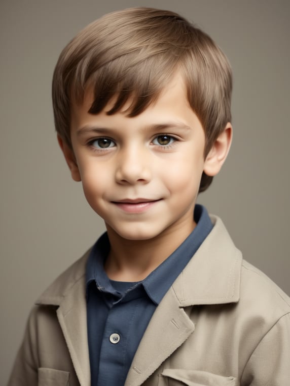 create a child 7 years old boy - AI-generated images with Lumenor AI