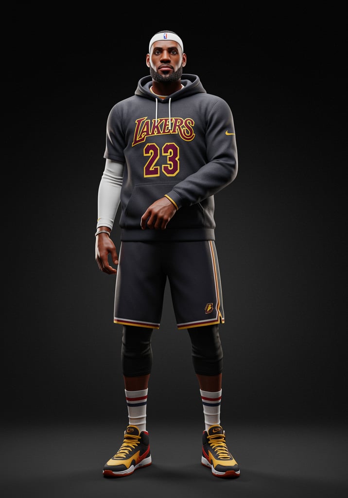 Premium Free ai Images | modern cgi render of lebron james in luxury ...