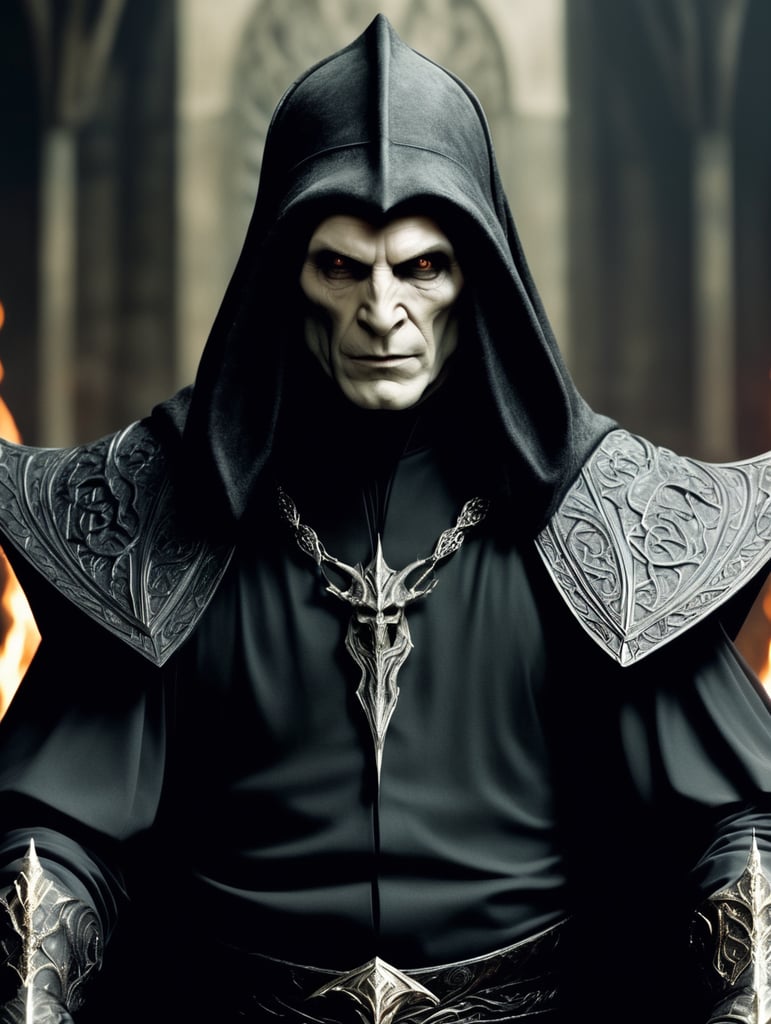 Premium Free ai Images | Shadowed Sorcerer: Voldemort meets Sauron