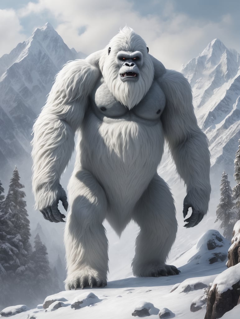 Premium Free ai Images | the yeti also known as the abominable snowman ...