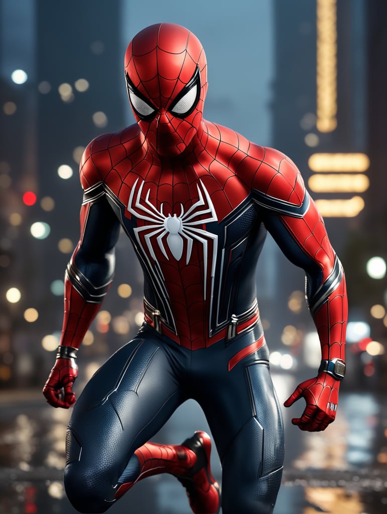 Premium Free ai Images | hyper realistic render of spider man advanced ...