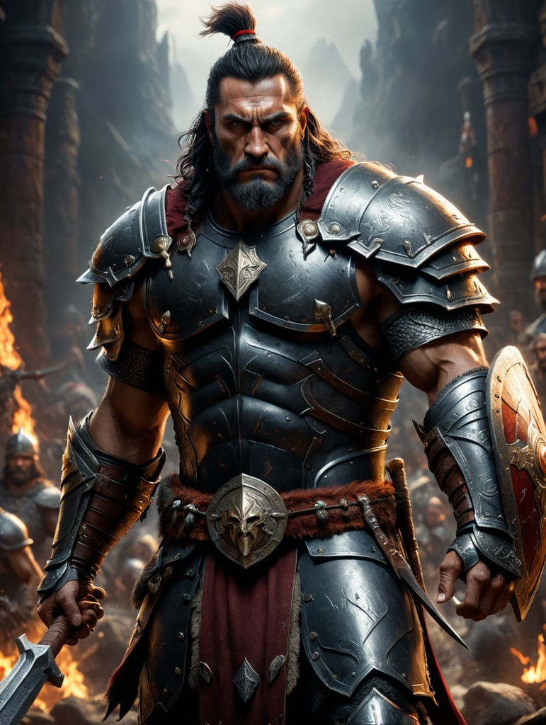 Premium Free ai Images | jared petit the one above man knightly ...