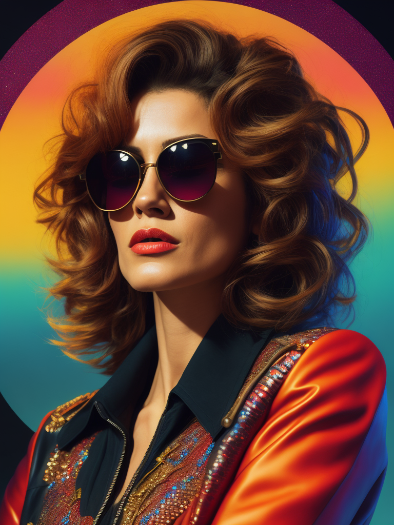 Premium Free ai Images | portrait of woman in an disco wearing ...