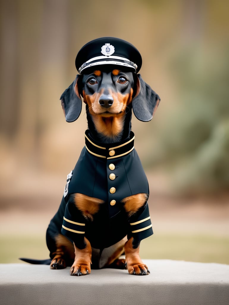 Premium Free ai Images | black and tan short haired dachshund in high ...