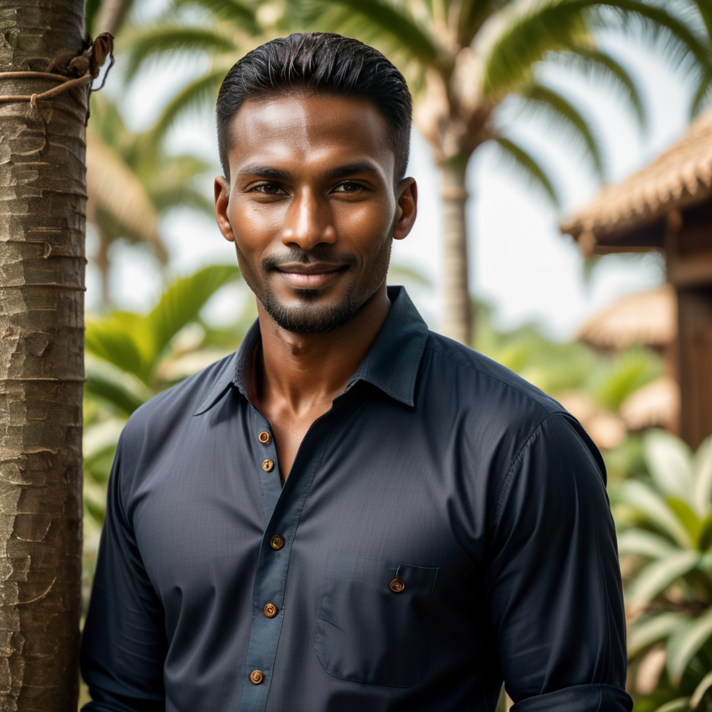 Premium Free ai Images | tall and slender man with dark skin sharp face ...