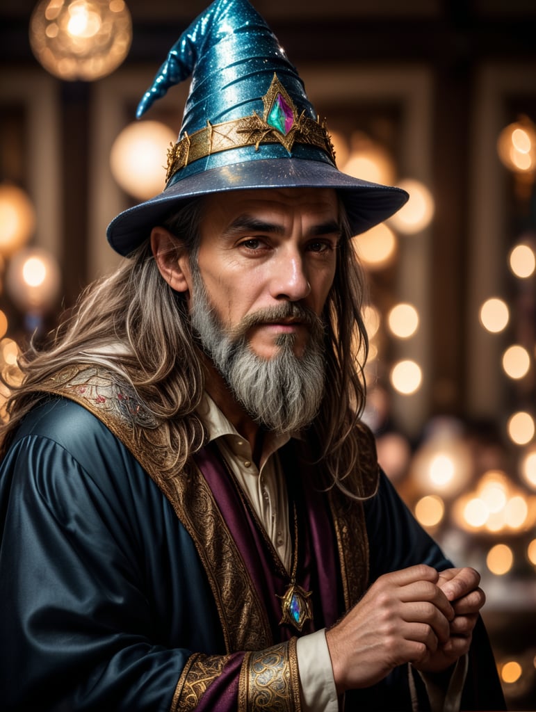Premium Free ai Images | wizard in crazy party