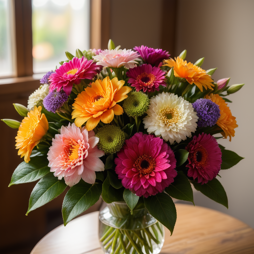 Premium Free ai Images | ein bunter blumenstrauß