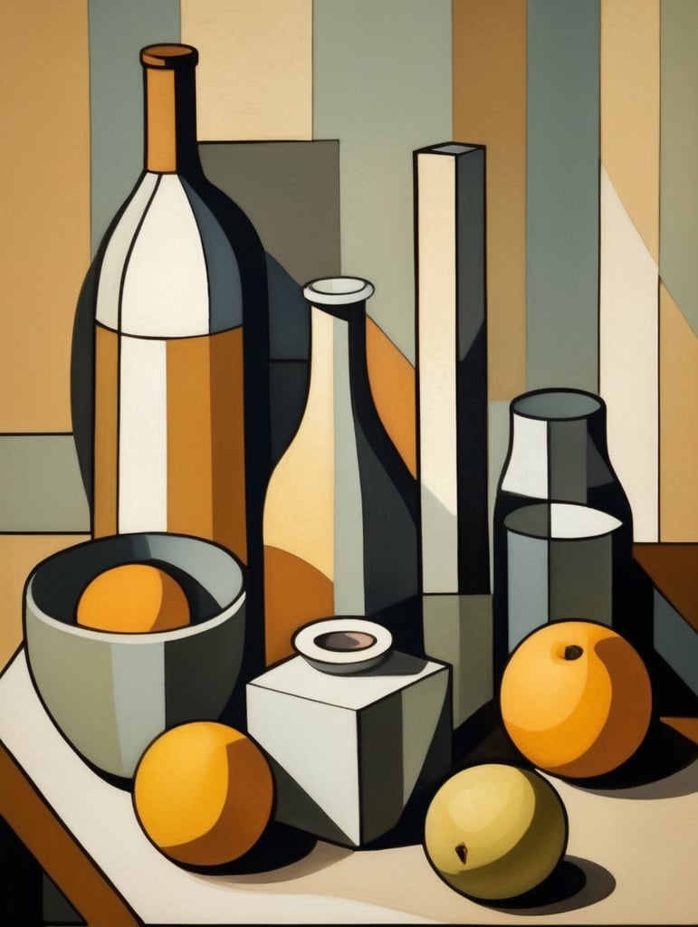 Premium Free ai Images | kubist naturmort