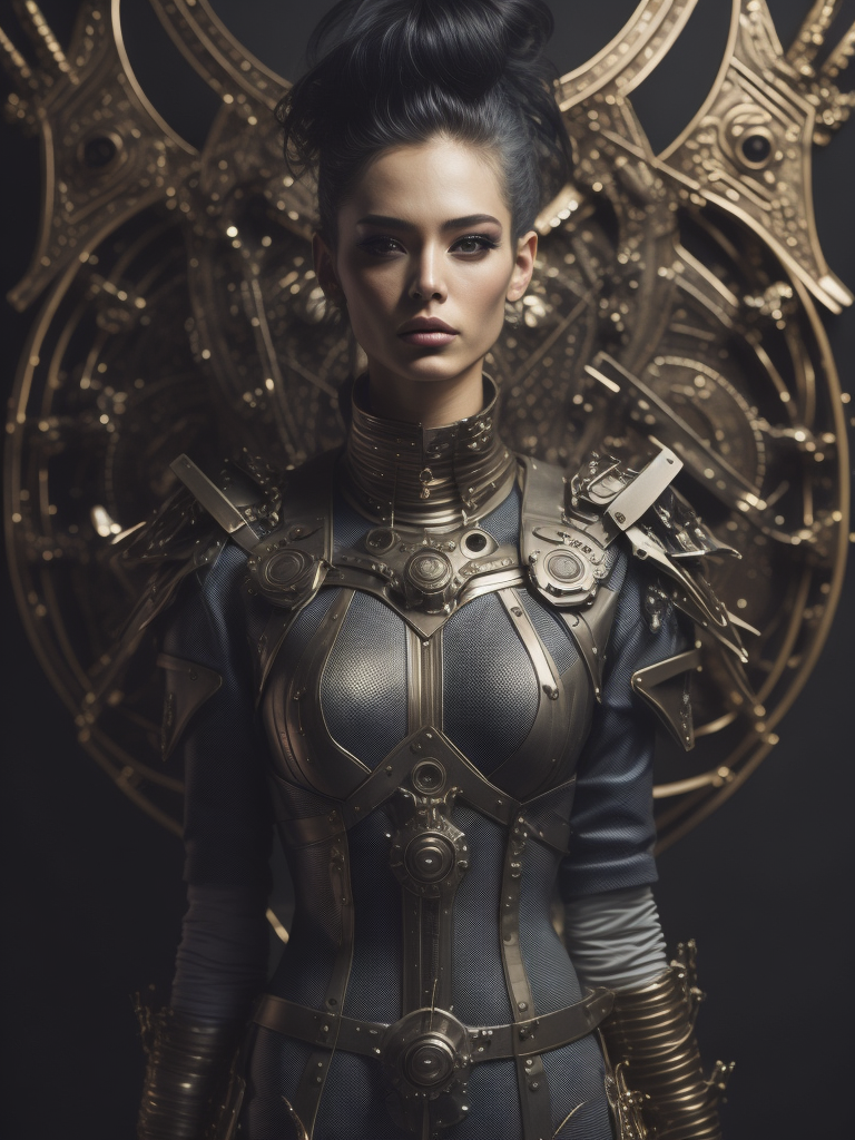 Premium Free ai Images | stunning gear punk stylish woman wearing an ...