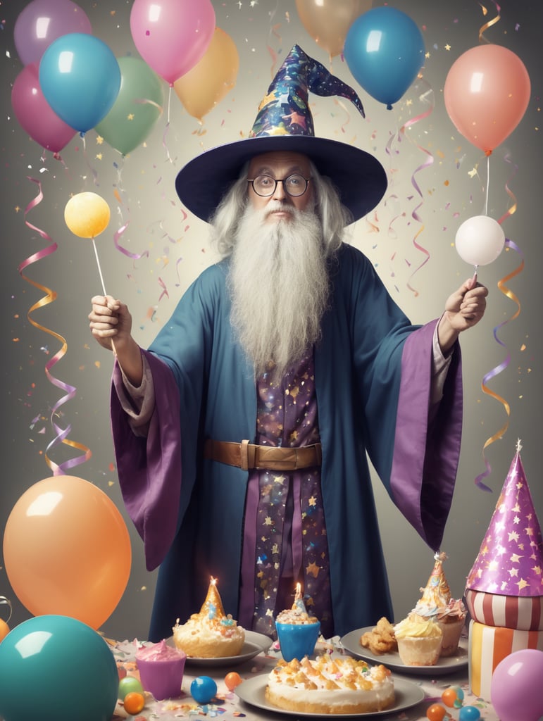 Premium Free ai Images | wizard in crazy party