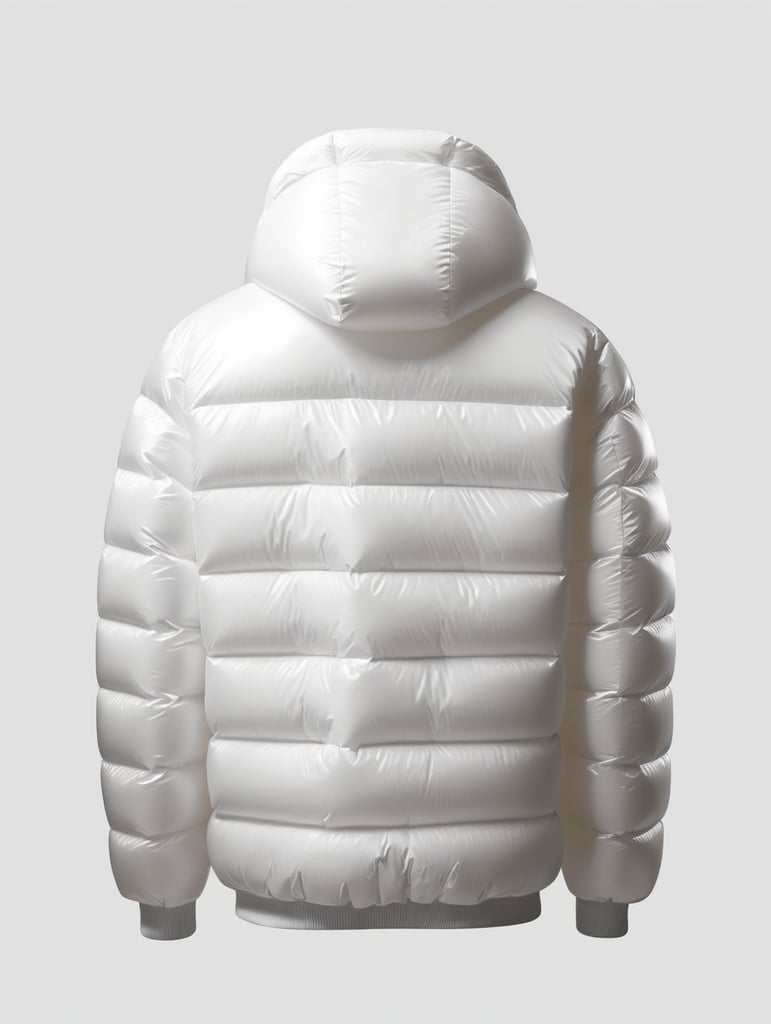 Premium Free ai Images | inflatable white minimalist mans puffer jacket ...