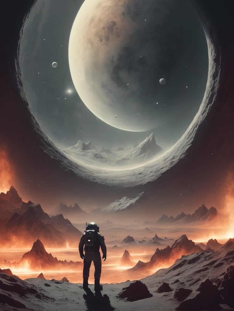 Premium Free ai Images | Space Inferno: Cosmic Damnation