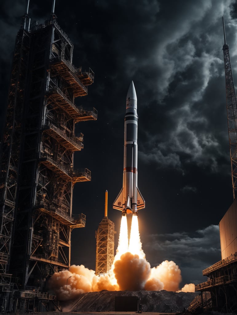 Premium Free ai Images | epic rocket launch
