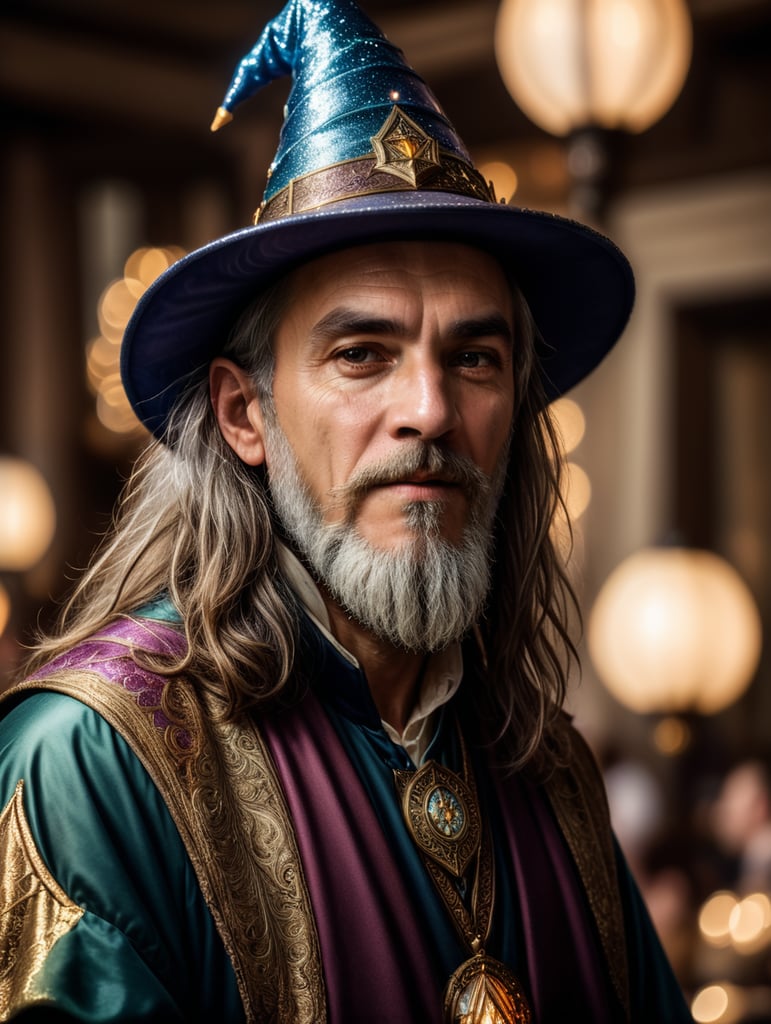 Premium Free ai Images | wizard in crazy party