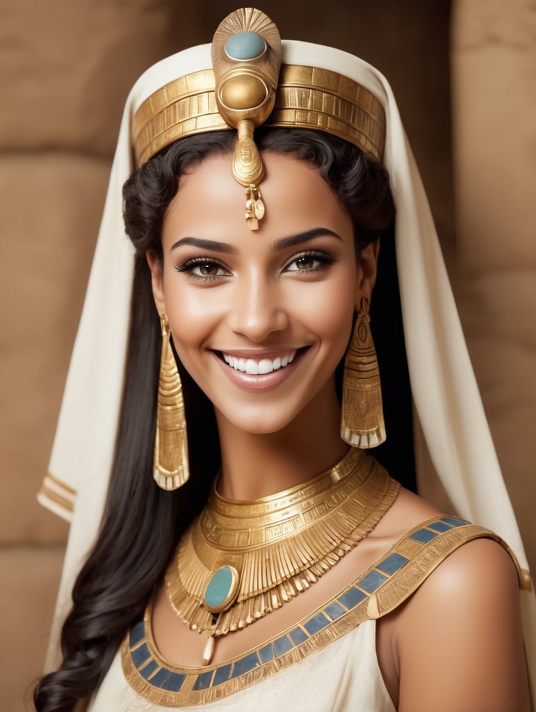 Premium Free ai Images | beautiful ancient egyptian princess smiling